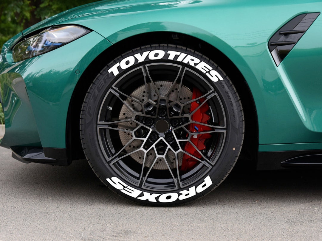 Permanent Toyo Tires Proxes Tire Lettering Stickers 1.25" for 14" to 22 ...