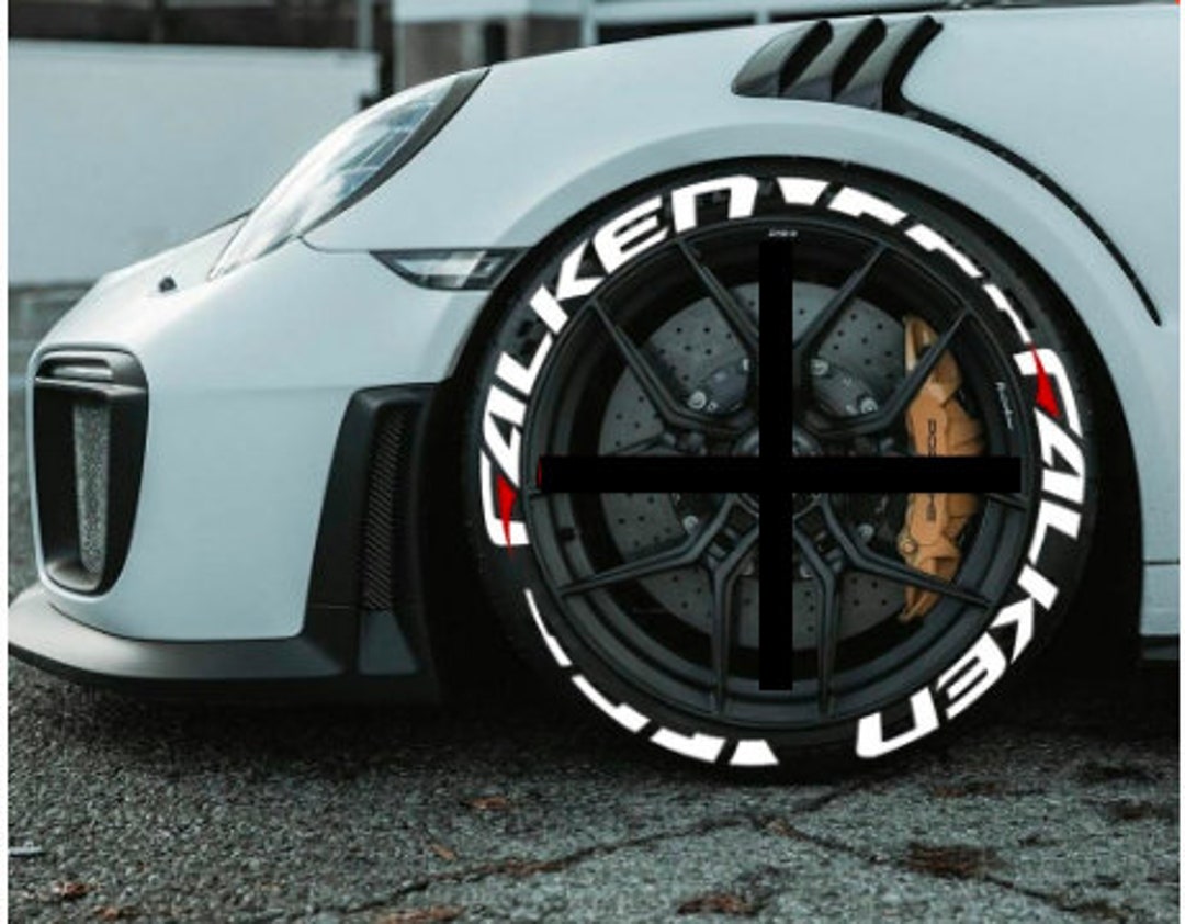 Permanent Falken Tire Lettering Stickers 1.25 for 14 to 22 16 Pcs Kit ...