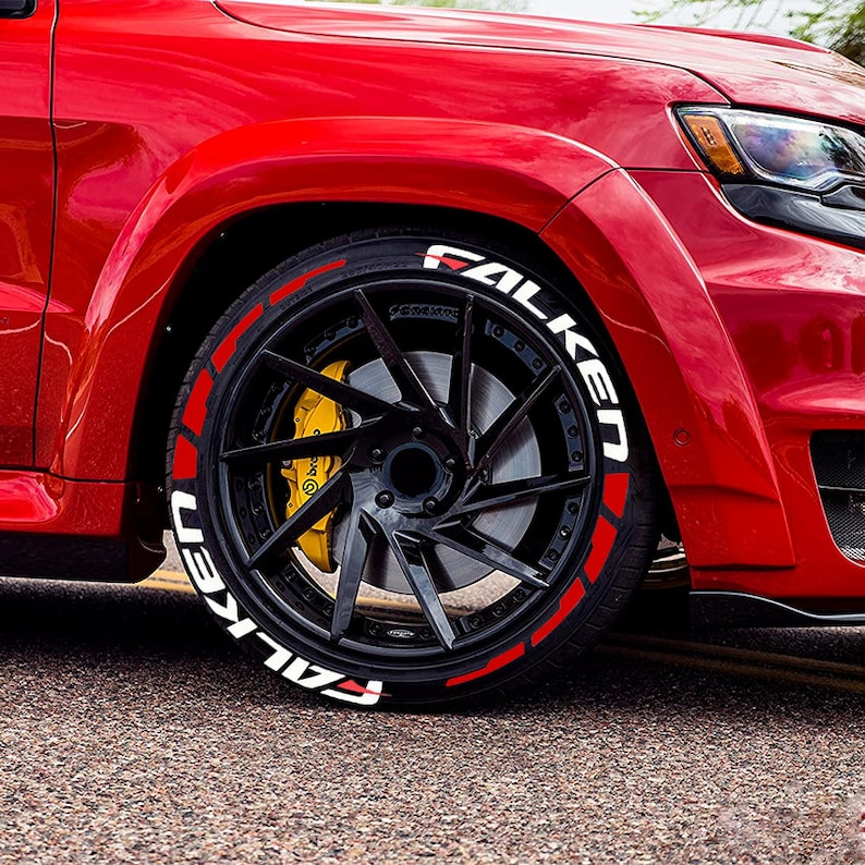 Permanent Falken Tire Lettering Stickers 1.25 for 14 to 22 16 Pcs Kit ...