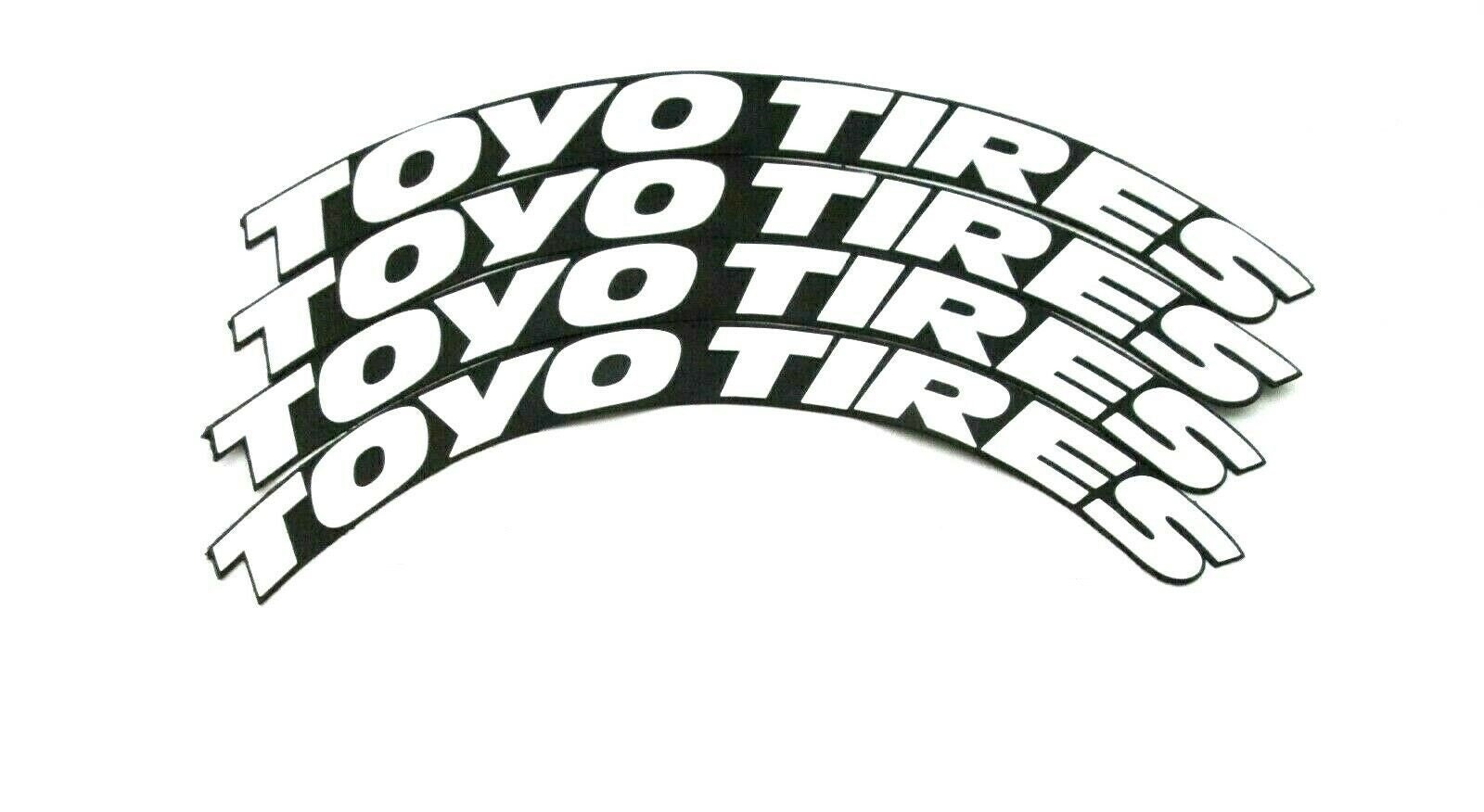 Permanent Toyo Tires Tire Lettering Stickers 1.25" for 14" to 22" 16 ...