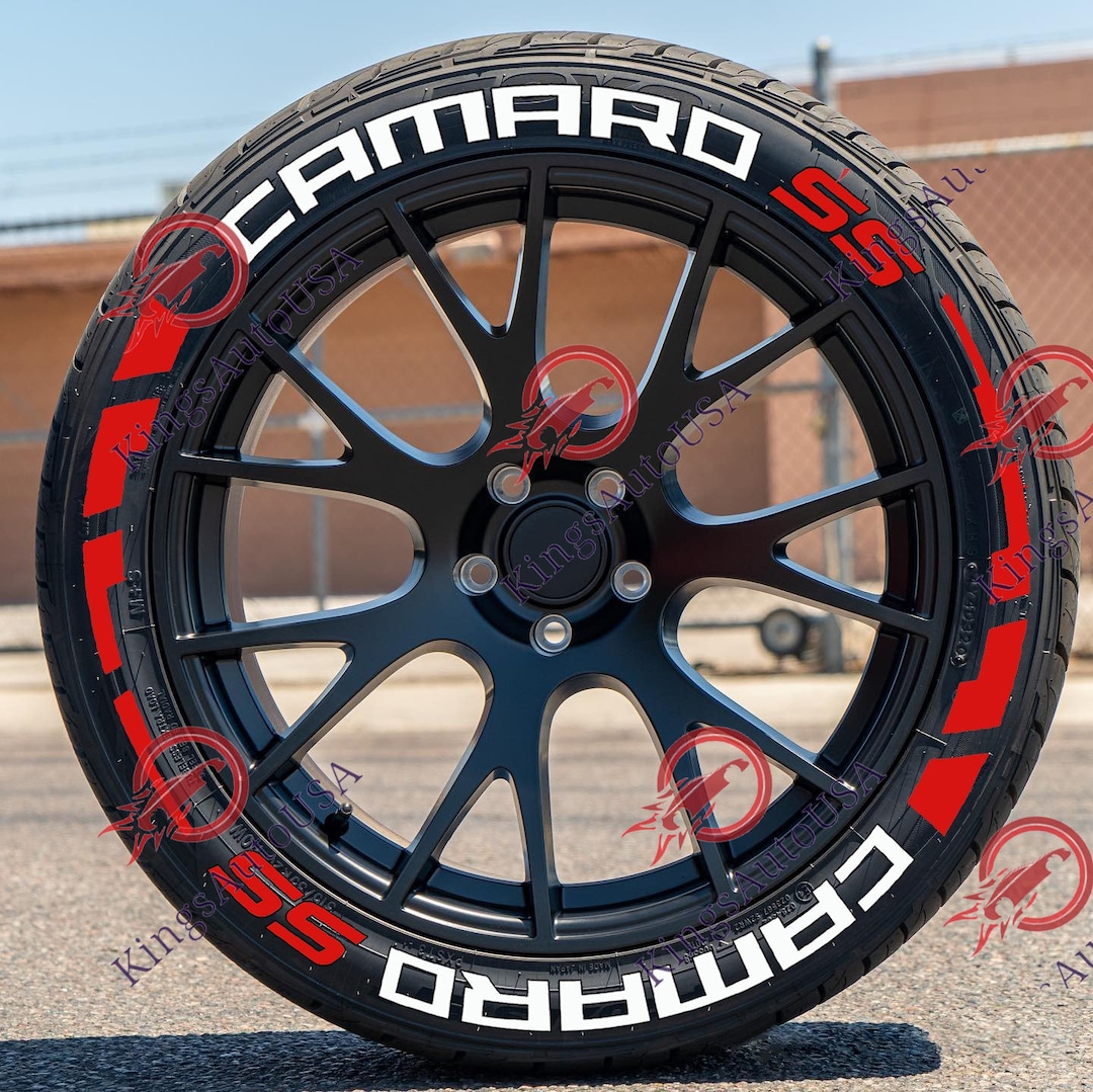 Permanent Camaro SS Tire Lettering Stickers 1.25" for 14" to 22" 16 Pcs ...