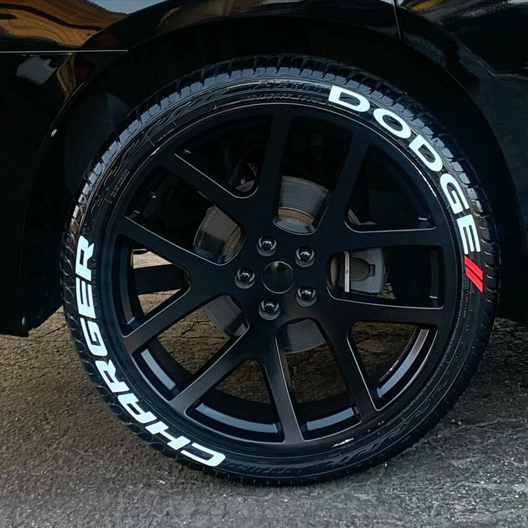 Permanent Tire Lettering Stickers 1.25 Letters for 14 to 22 8 Pcs Kit ...