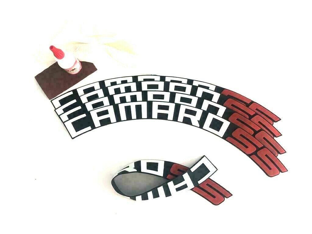 Permanent Camaro SS Tire Lettering Stickers 1.25 for 14 to 22 16 Pcs ...