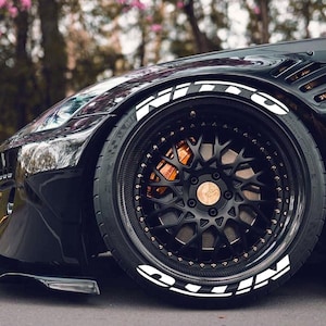 Permanent Nitto Tire Lettering Stickers 1.25" for 14" to 22" 8 Pcs Kit ...