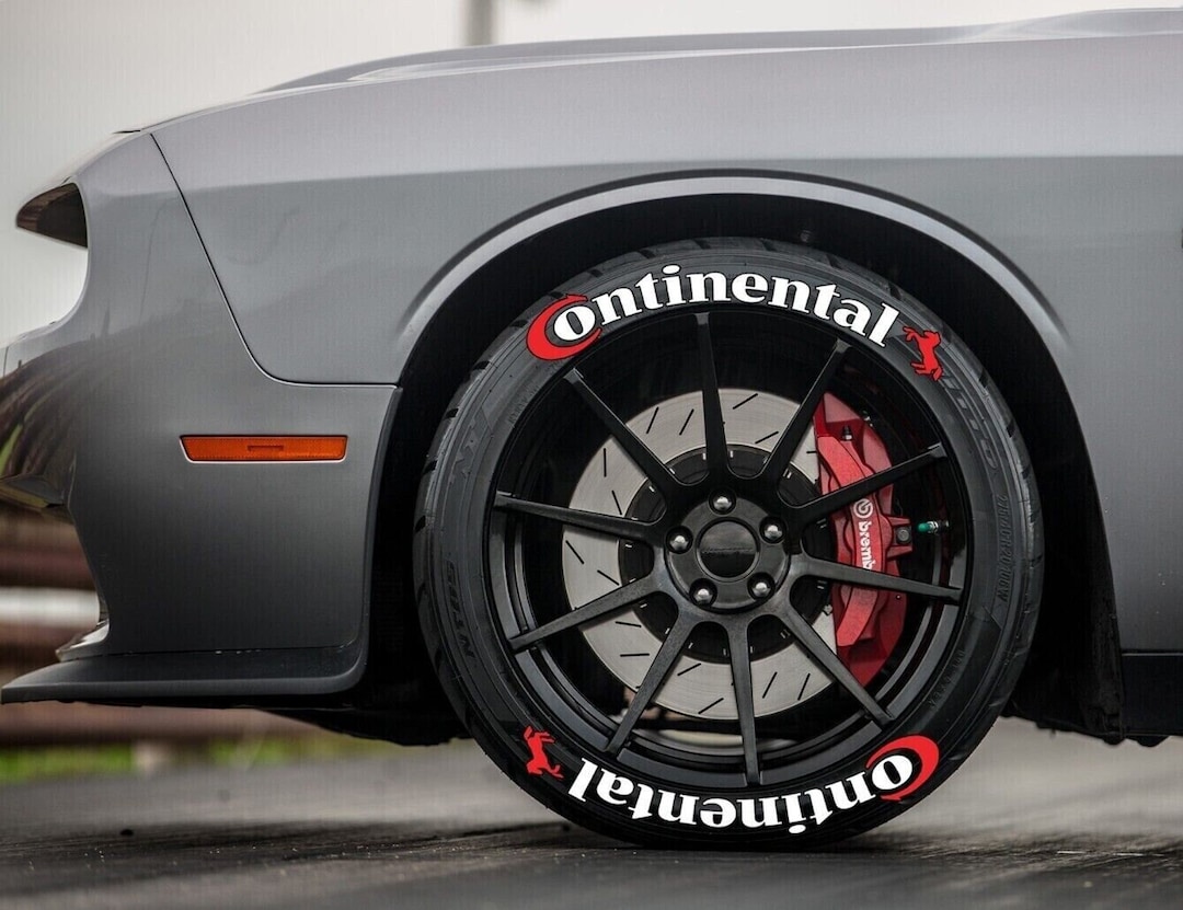 Permanent Continental Tire Lettering Stickers 1.00" Letter for 14" to ...