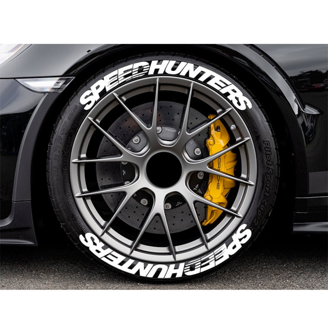 Permanent Speedhunters Tire Lettering Stickers 1.25 for 14 to 22 8 Pcs ...