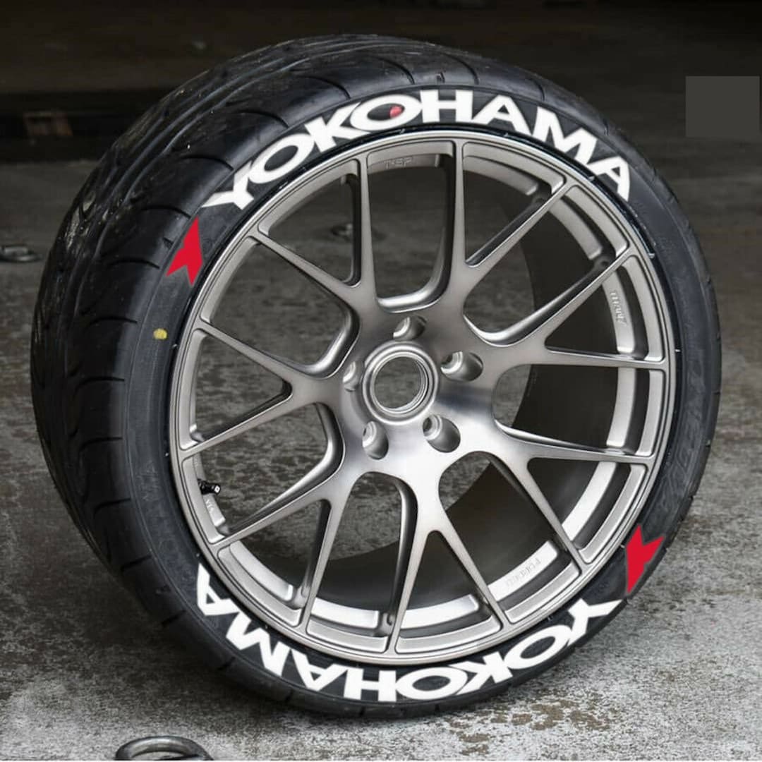 Permanent Yokohama Tire Lettering Stickers 1.25" for 14" to 22" 8 Pcs ...