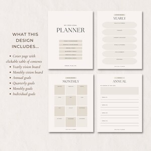 Goal Planner and Vision Board, Editable Vision Board Printable, 2023 ...