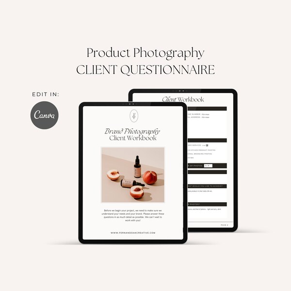 Photography Client Questionnaire Template - Etsy
