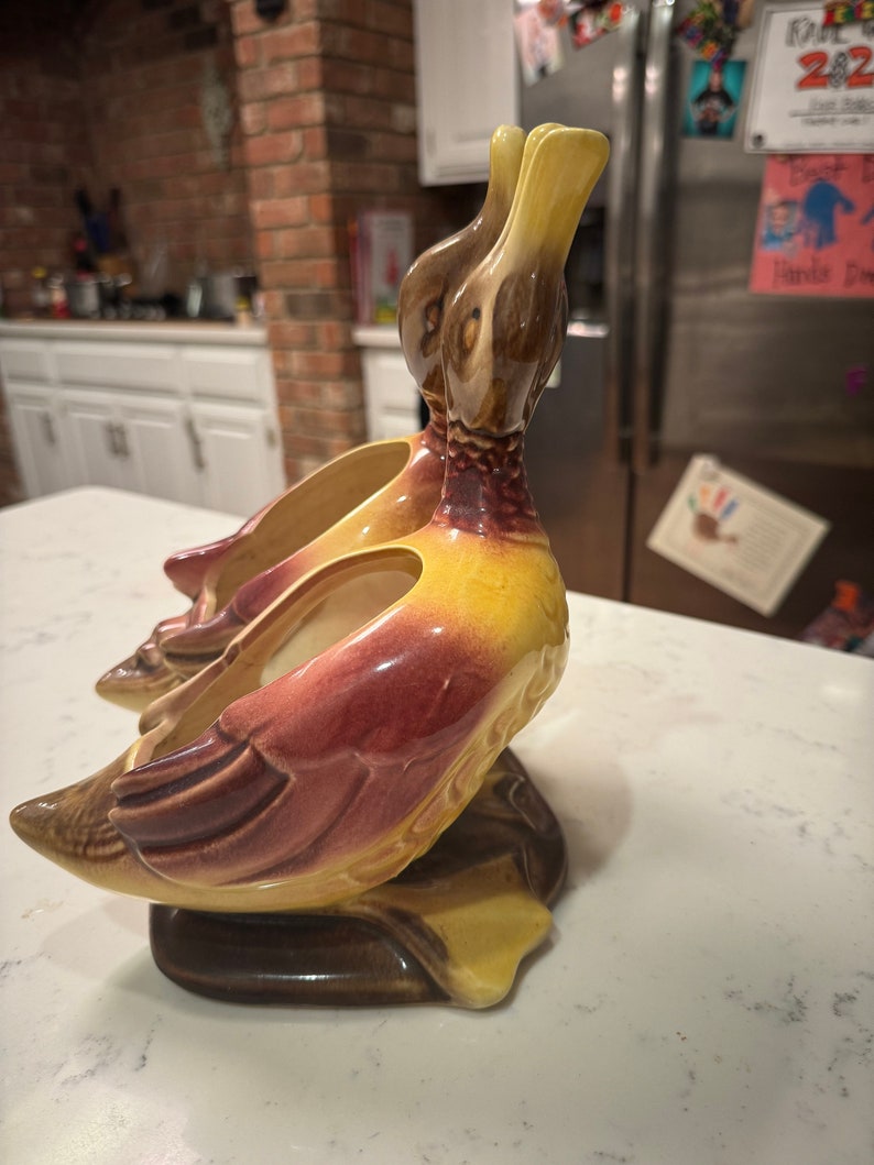 Vintage Hull Pottery Duck Planter Pair of Ducks Double Planter Mid ...