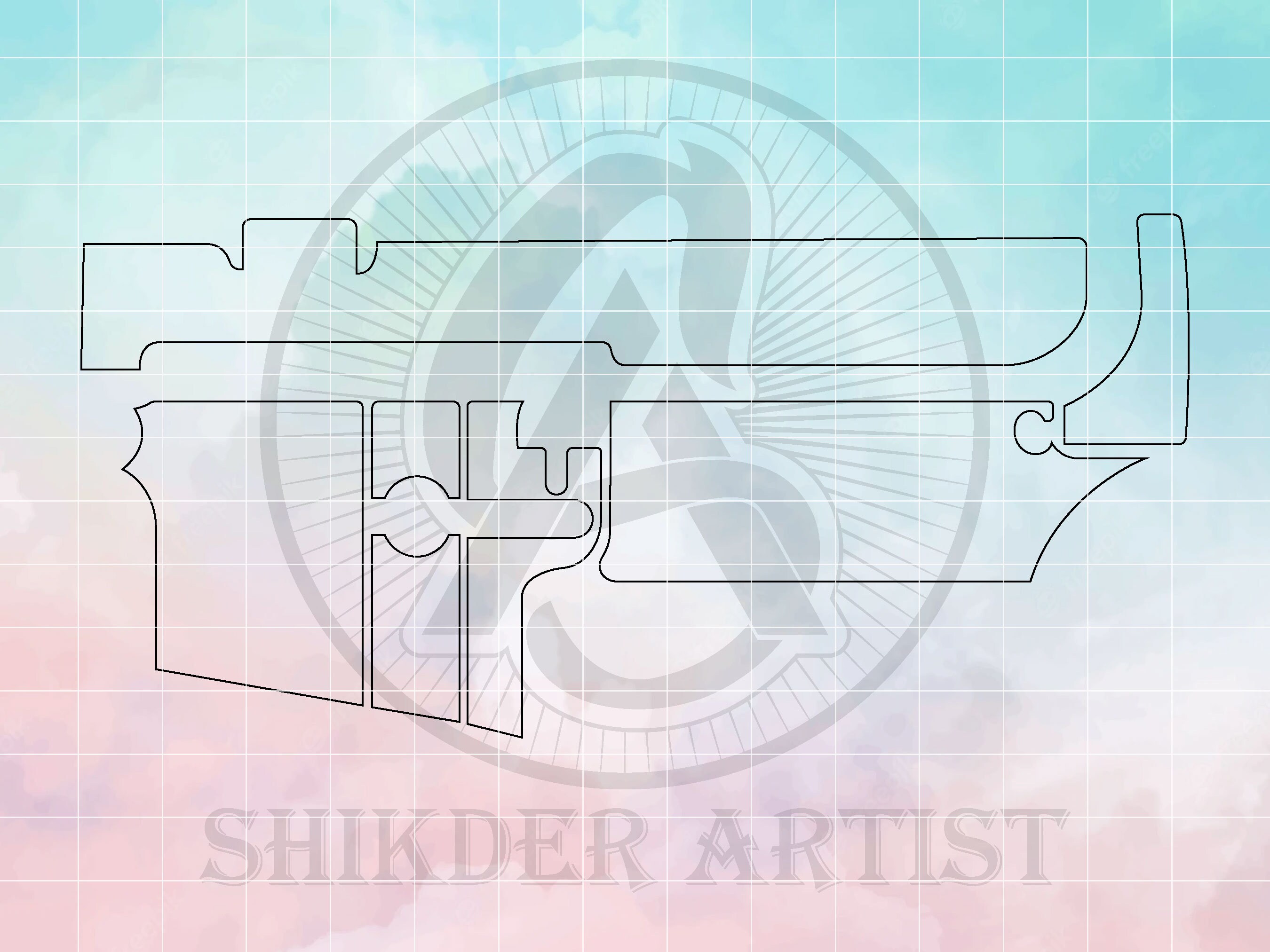 AR 15 Gun Blank Template Ai 8, Svg, Dxf, Png, Pdf, Laser Cut Design - Etsy