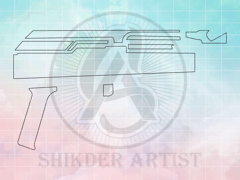 Ak 47 Gun Blank Template Ai 8, Svg, Dxf, Png, Pdf, Laser Cut Design - Etsy