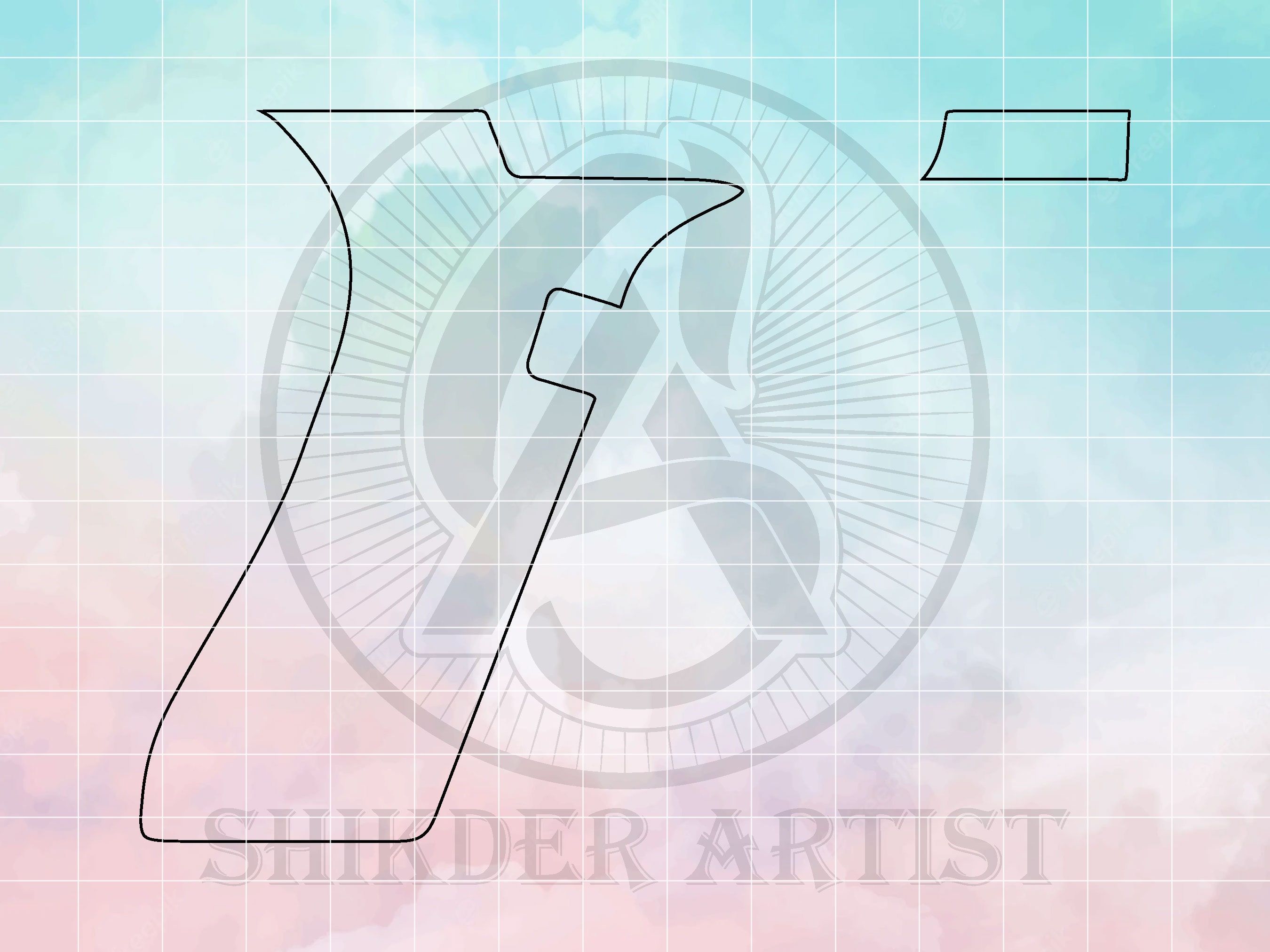 Glock 45 Gen 5 Gun Blank Template Ai 8, Svg, Dxf, Png, Pdf, Laser Cut ...