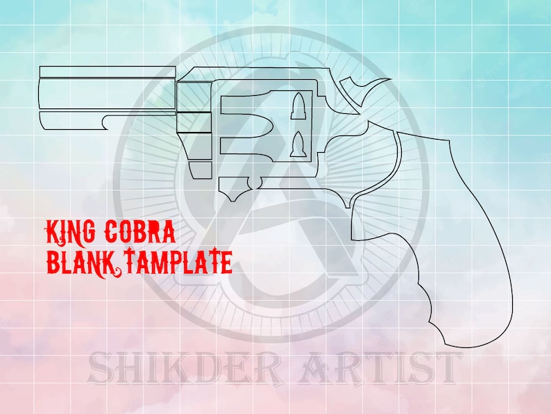 King Cobra Gun Blank Template Ai 8, Svg, Dxf, Png, Pdf, Laser Cut ...