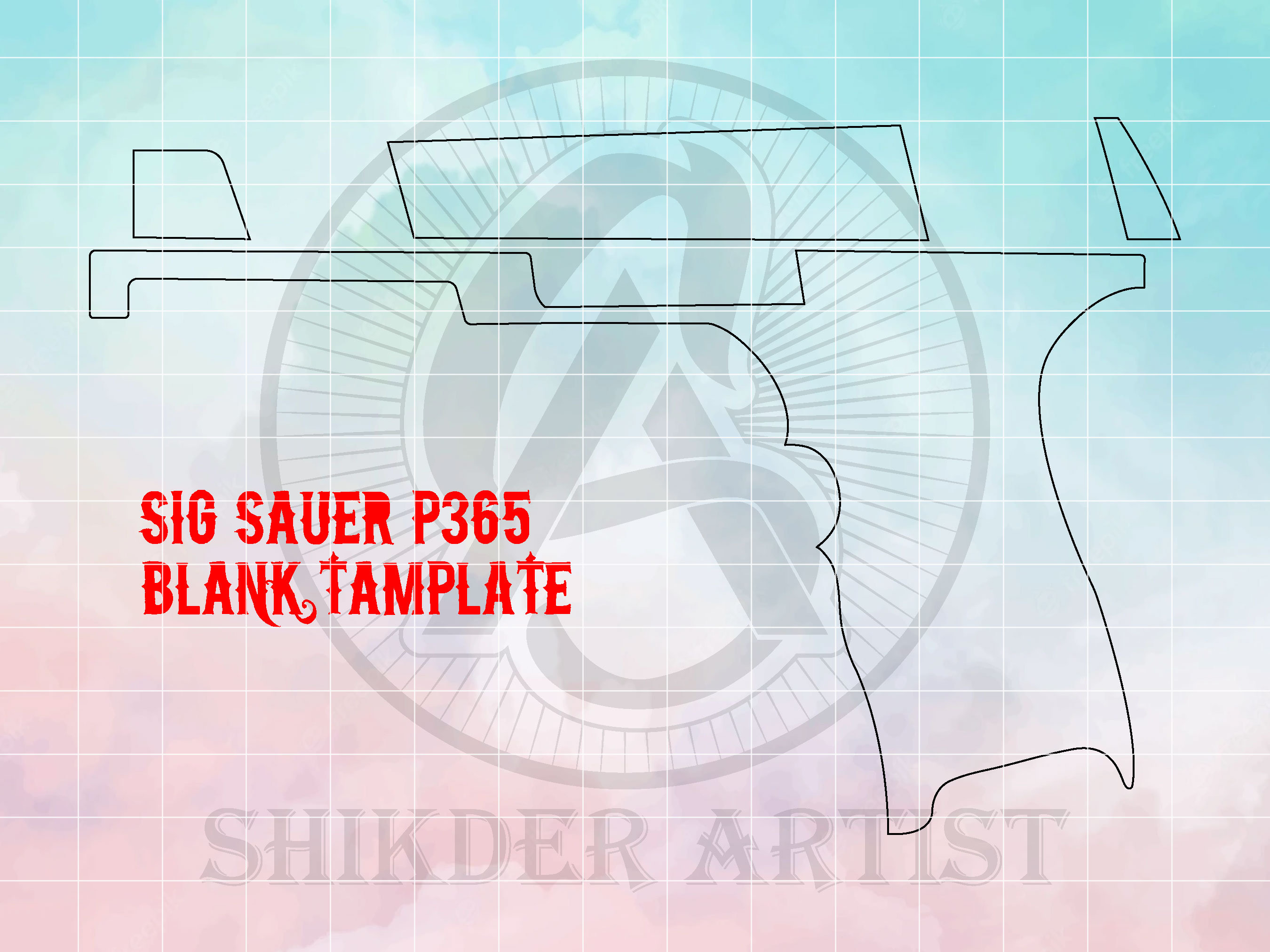 SIG SAUER P365 Gun Blank Template Ai 8 Svg Dxf Png Pdf - Etsy