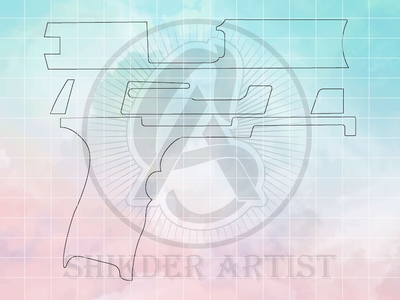 SIG SAUER P365 Gun Blank Template Ai 8, Svg, Dxf, Png, Pdf, Laser Cut ...