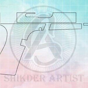 Glock 48 Gun Blank Template Ai 8, Svg, Dxf, Png, Pdf, Laser Cut Design ...