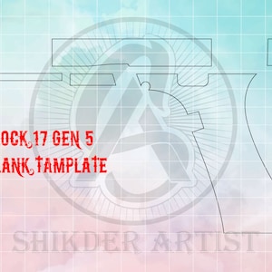 Glock 17 Gen 5 Gun Blank Template Ai 8, Svg, Dxf, Png, Pdf, Laser Cut ...