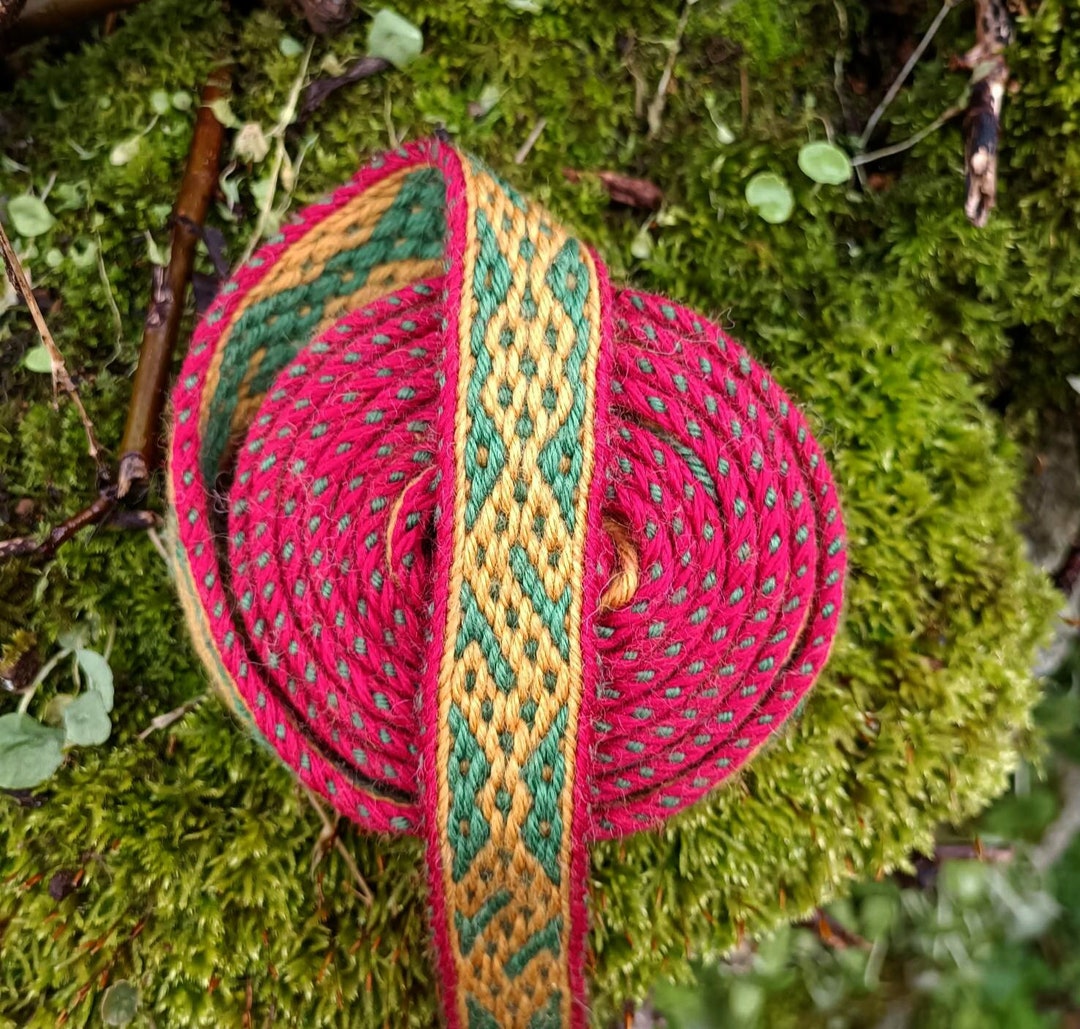 Reconstruction Woven Belt With Tablets, 100% Wool Lithuania Tablet ...
