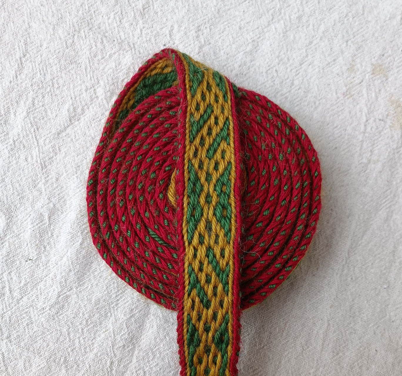 Reconstruction Woven Belt With Tablets, 100% Wool Lithuania Tablet ...