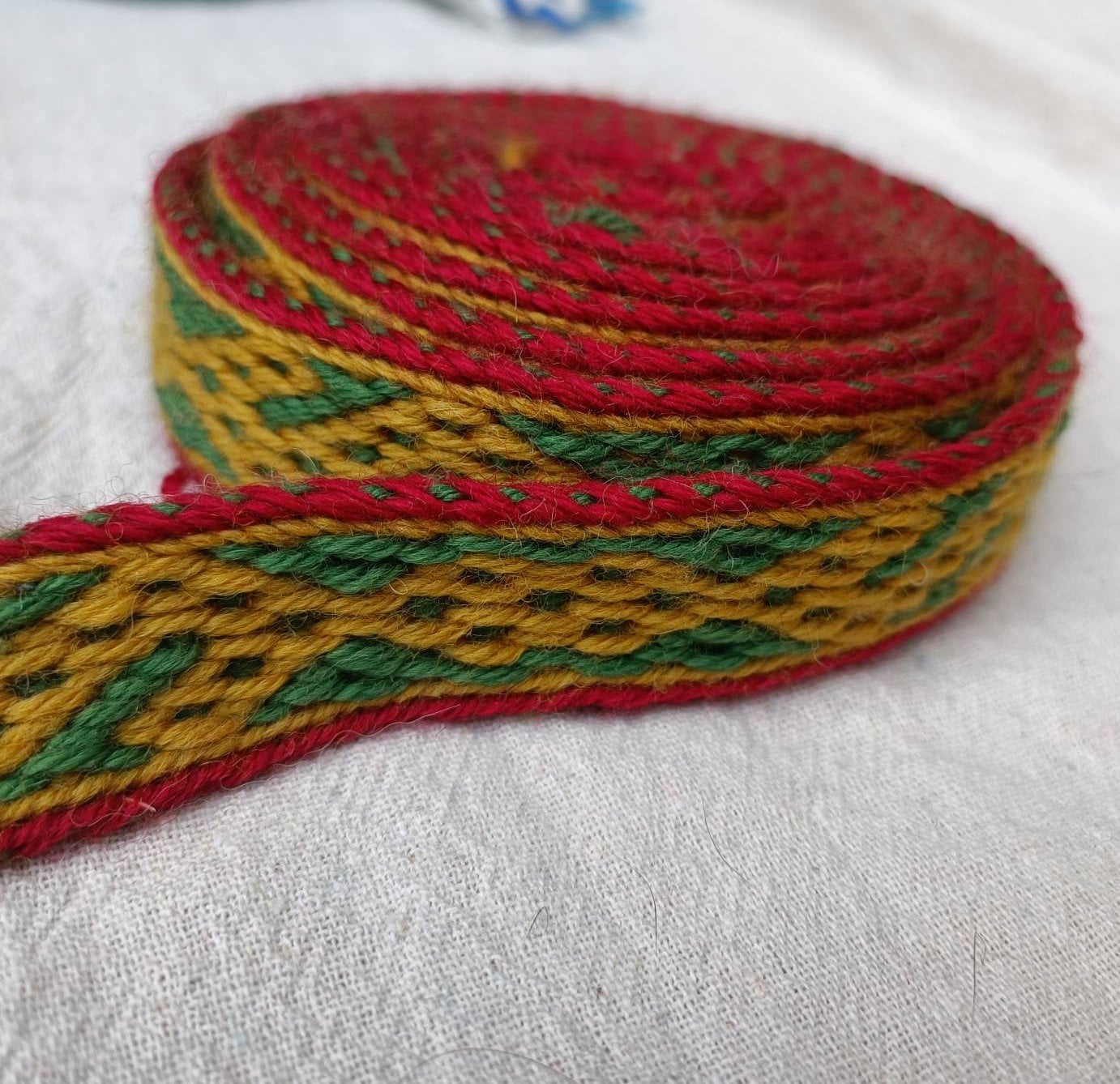 Reconstruction Woven Belt With Tablets, 100% Wool Lithuania Tablet ...