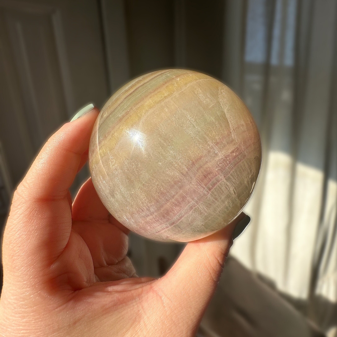 Sweet Watermelon Fluorite Sphere, Candy Fluorite Sphere, Polished ...