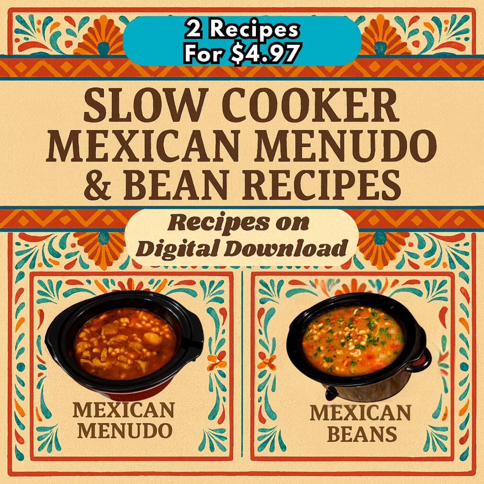 Slow Cooker Mexican Menudo & Charro Bean Recipes | 2 Authentic Meals ...