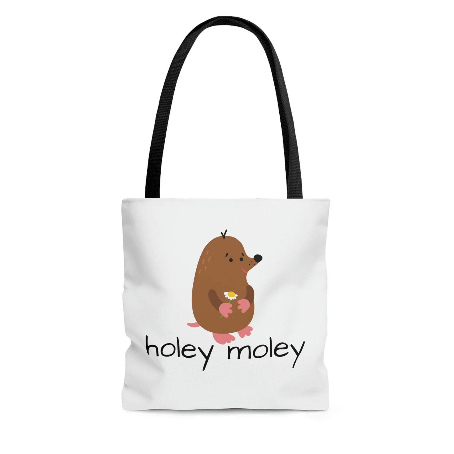 Holey Moley Cute Mole Tote Bag Funny Animal Pun Meme - Etsy