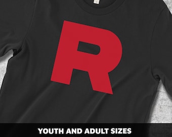 Pure Black Team Rainbow Rocket T-shirt - Etsy