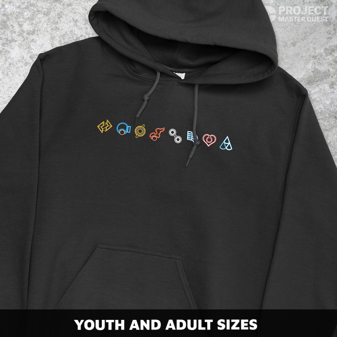 Pokemon Neon Gym Badges, Hoenn League, Hoenn Gym Badge Gift Hoodie ...