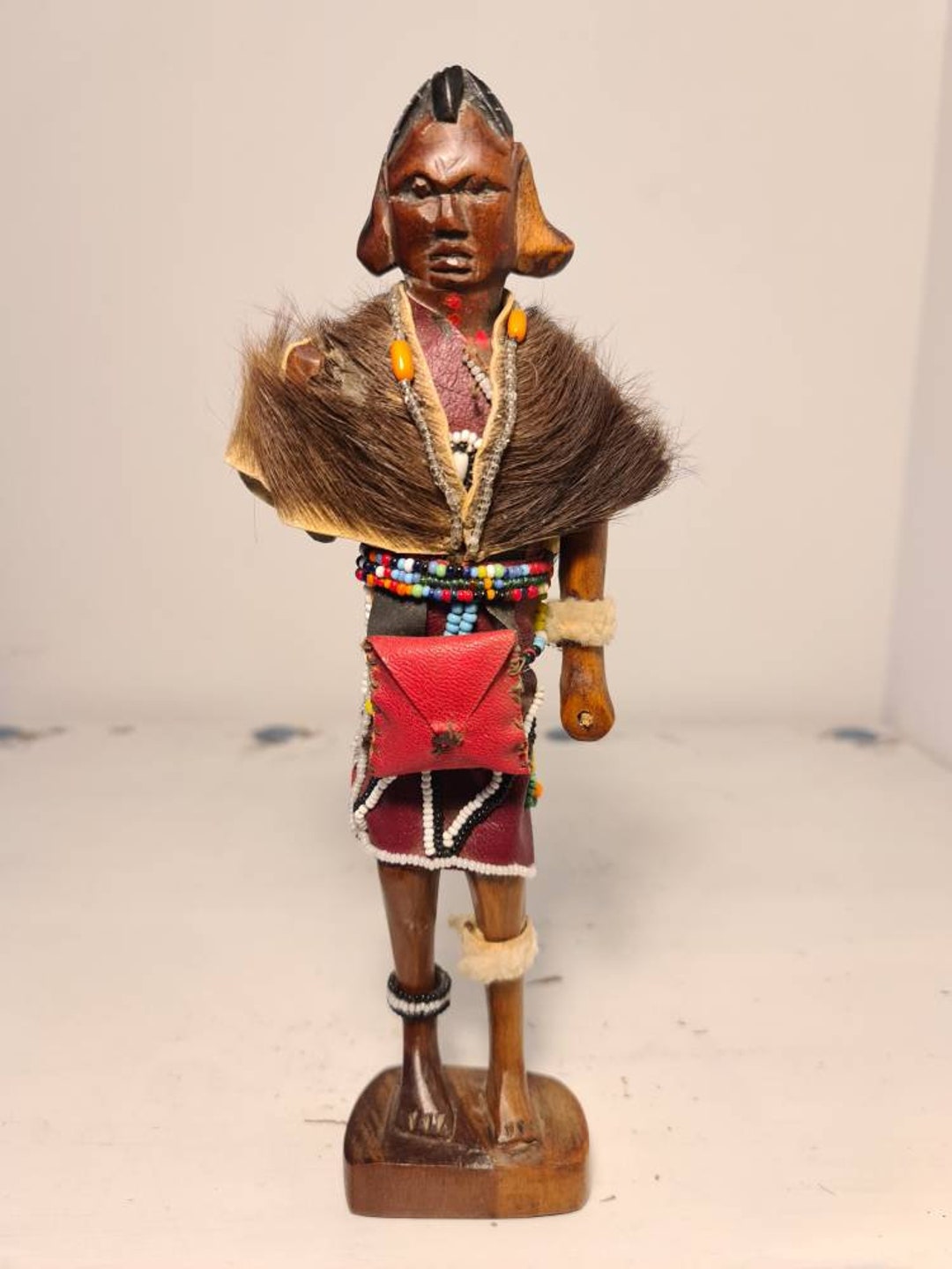 Large African Statue of a Warrior and a Woman ,woodcarving ,africa ...