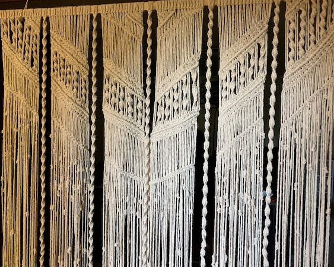 Macrame Room Divider, Free-flowing Wall Partition, Bridal Backdrop or ...
