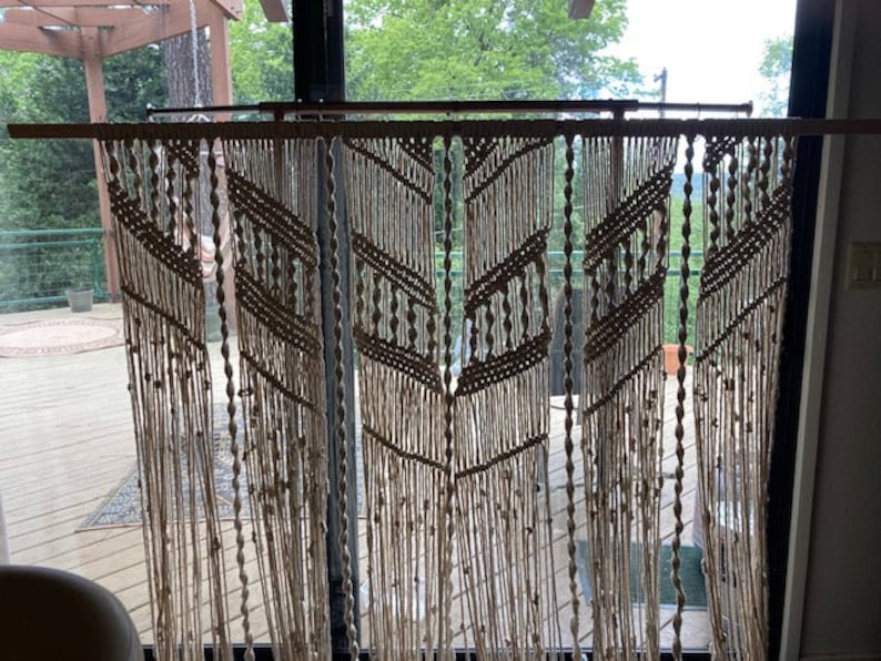 Macrame Room Divider, Free-flowing Wall Partition, Bridal Backdrop or ...