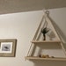 Floating Macrame Triangle With Hardwood Shelves Makes the Perfect ...