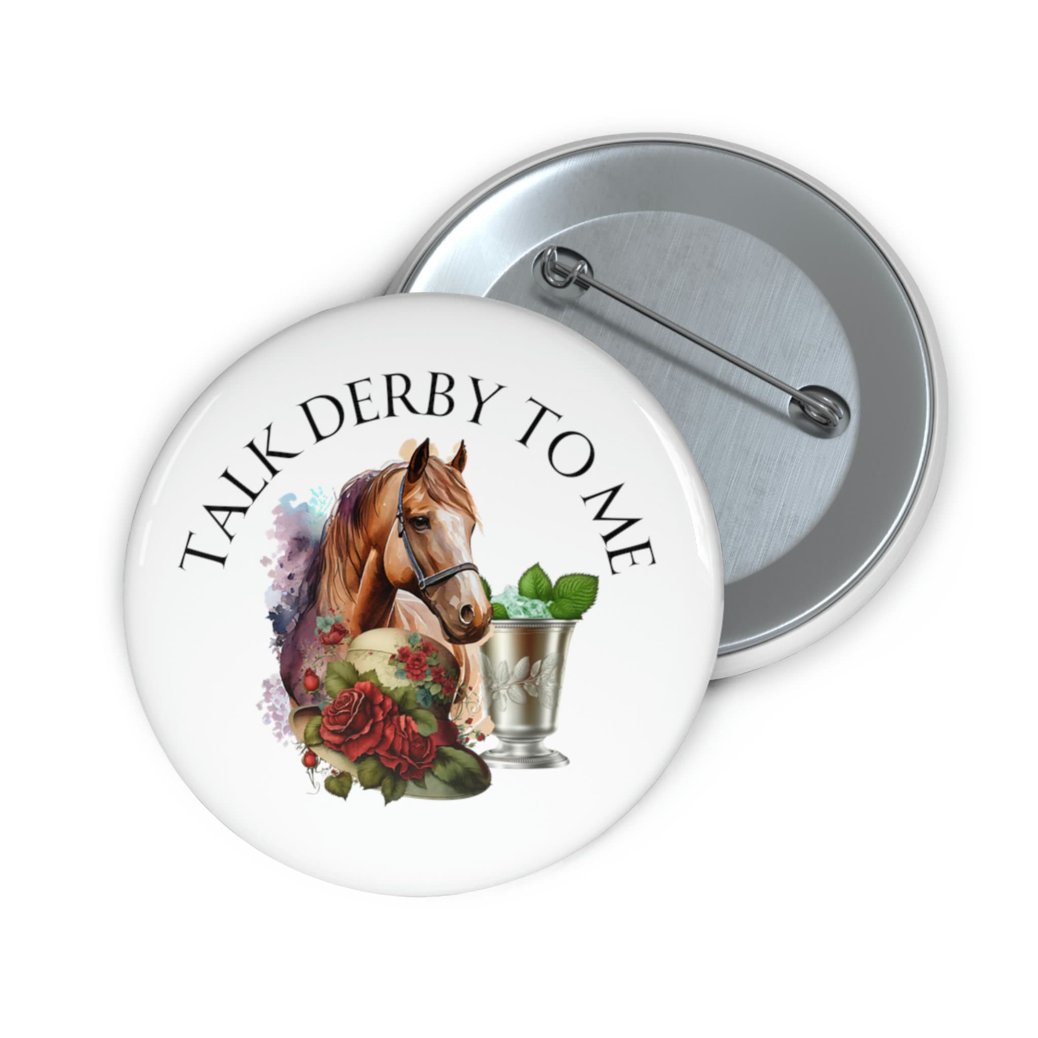 Kentucky Derby Party Supplies Talk Derby to Me Pin Buttons, Derby Party ...