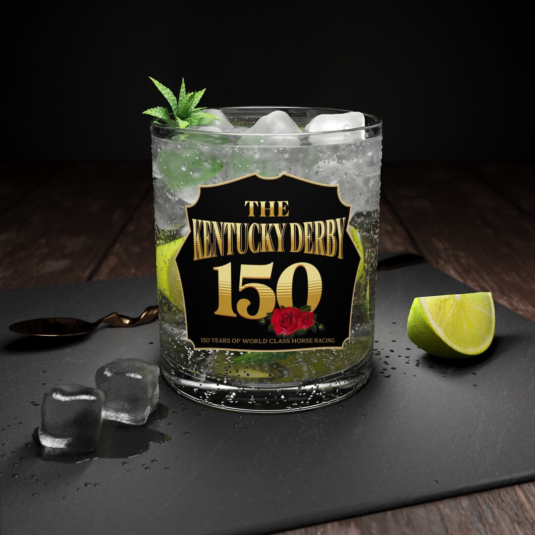 Kentucky Derby 150 Bar Glass, 150th Running of the Kentucky Derby ...