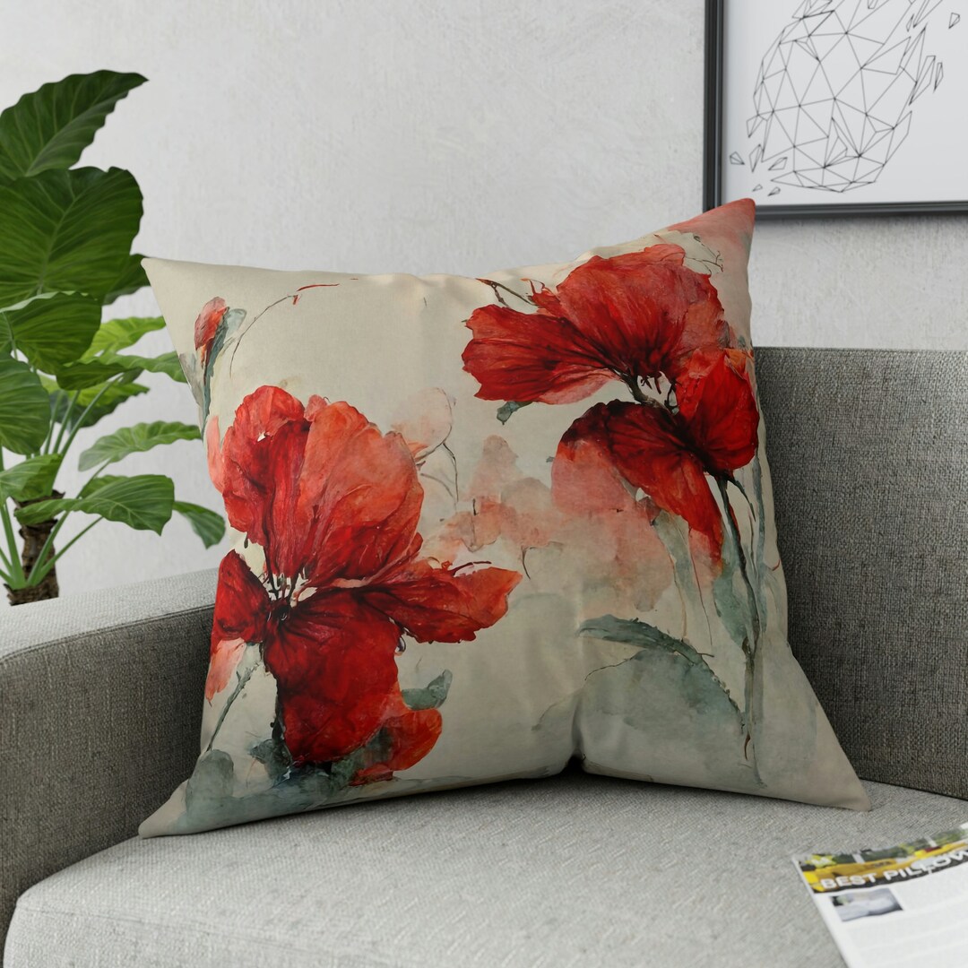 The Gina Collection Floral Print Broadcloth Throw Pillow - Etsy