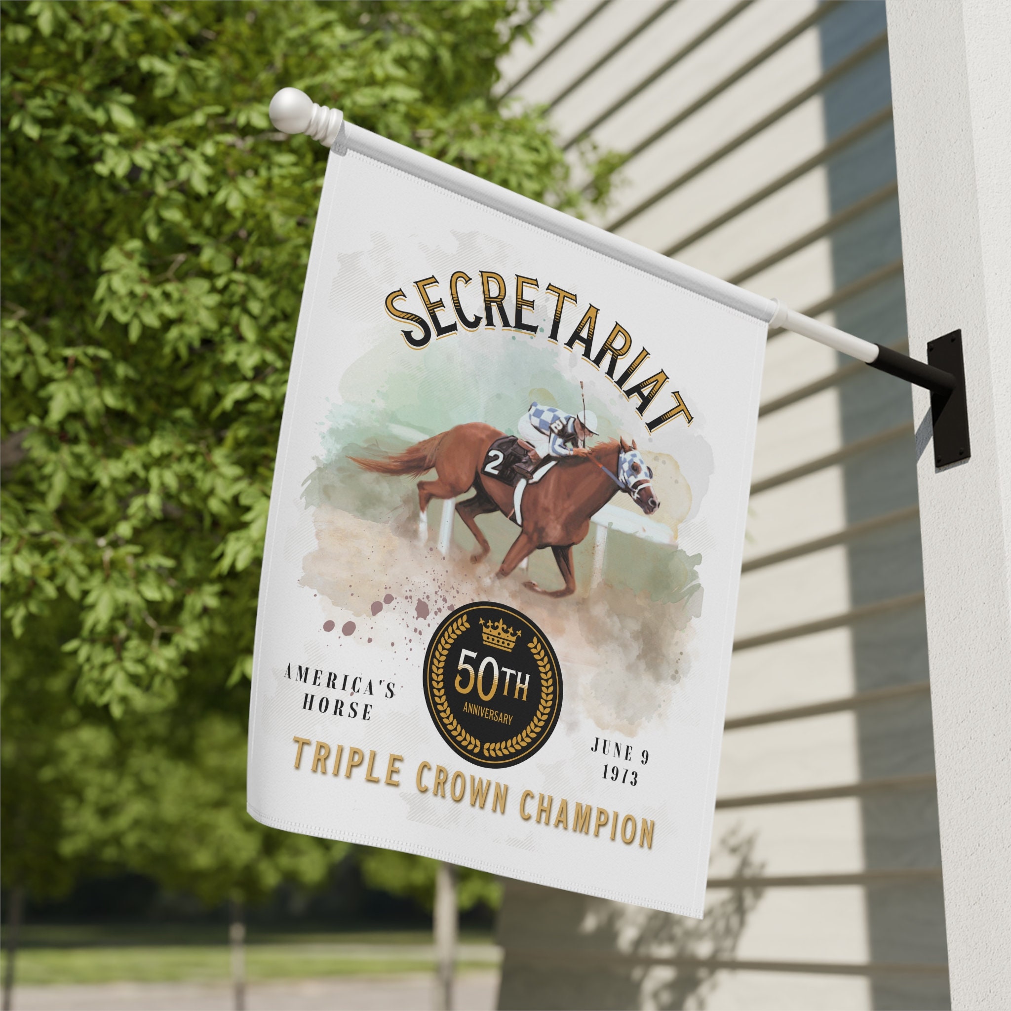 Secretariat 50th Anniversary Triple Crown Win Garden & House Banner ...