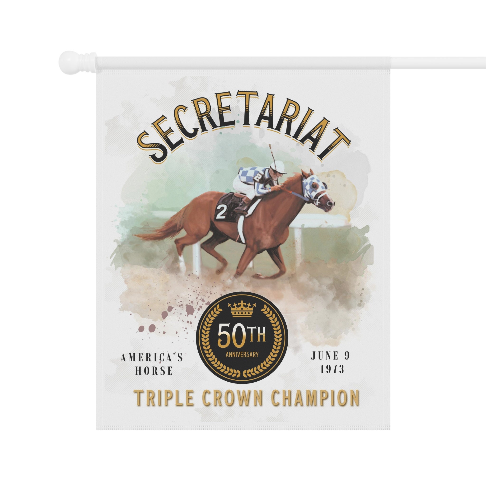 Secretariat 50th Anniversary Triple Crown Win Garden & House - Etsy