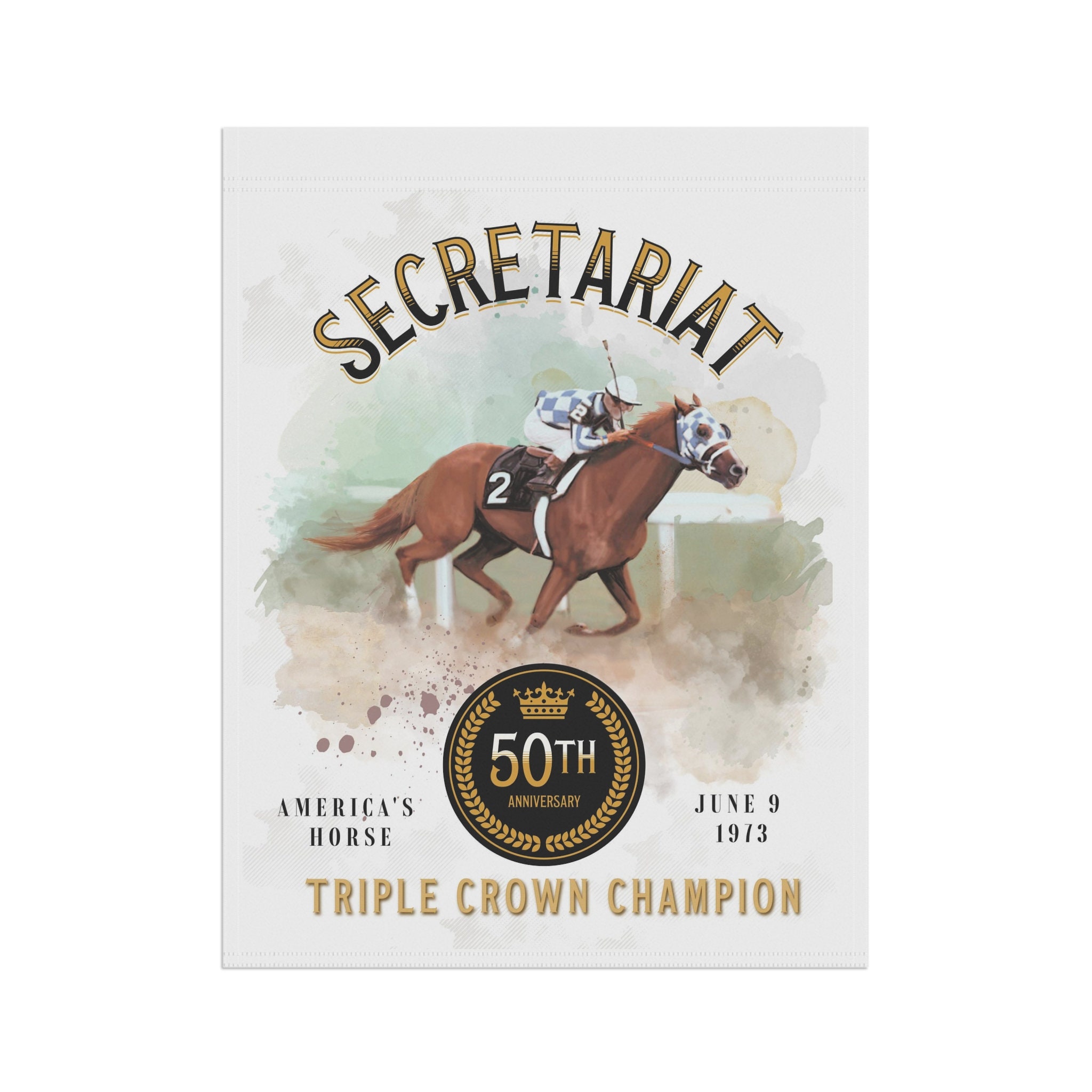 Secretariat 50th Anniversary Triple Crown Win Garden & House - Etsy