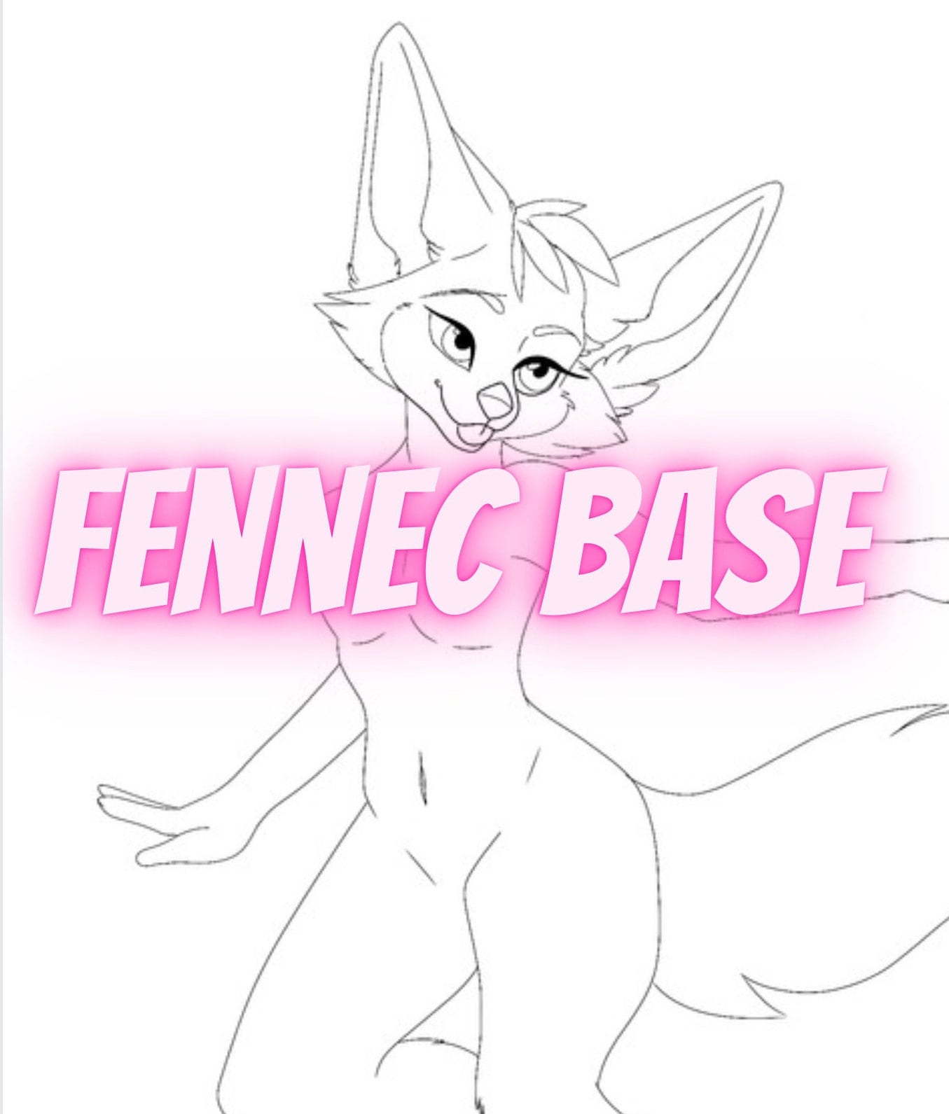Anthro Furry Fennec Fox Female Base YCH Cute - Etsy