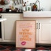 Girl Dinner College Apartment Print, Funny Kitchen Prints, Guest Check Poster Pink Bar Cart ...
