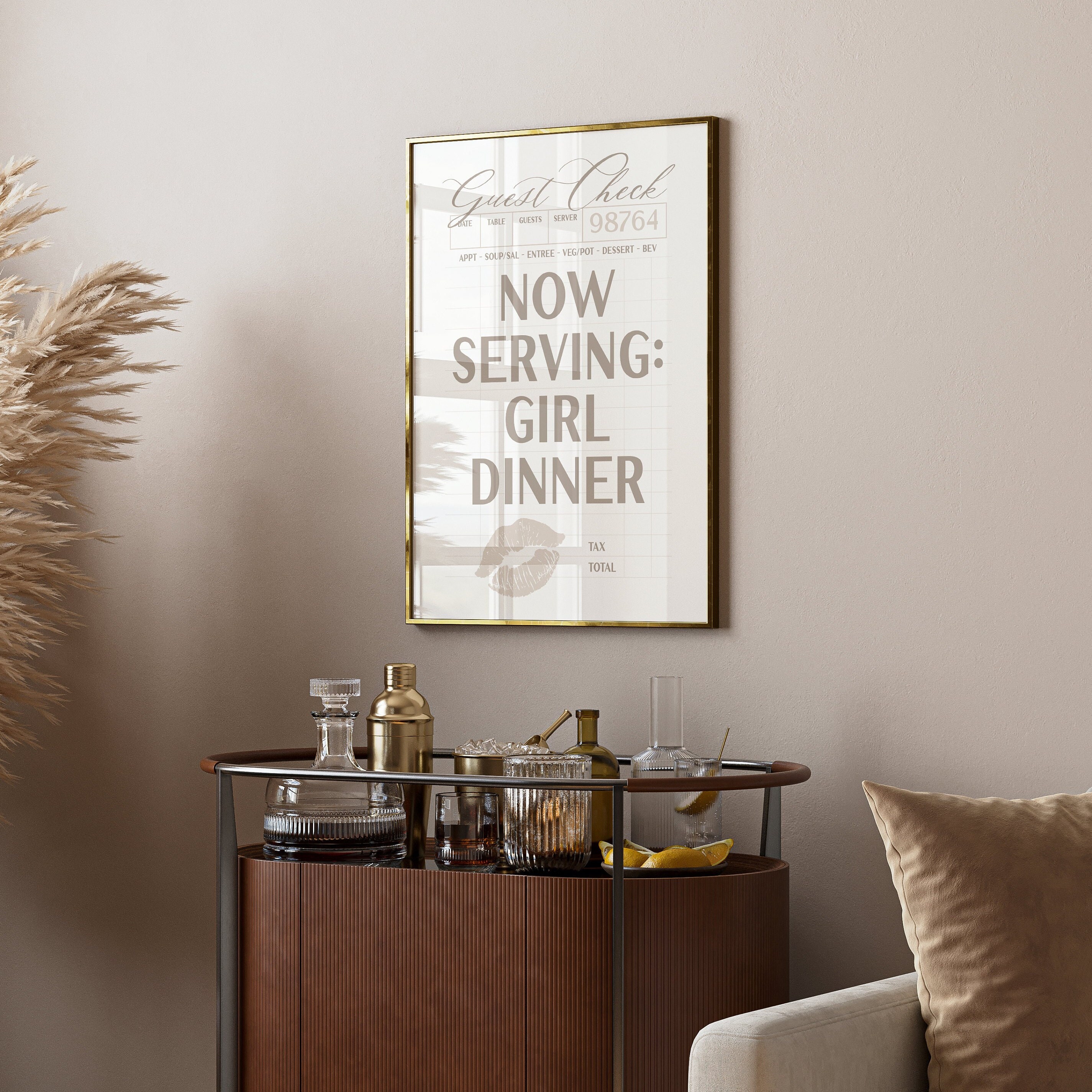 Girl Dinner College Apartment Print Funny Kitchen Prints - Etsy