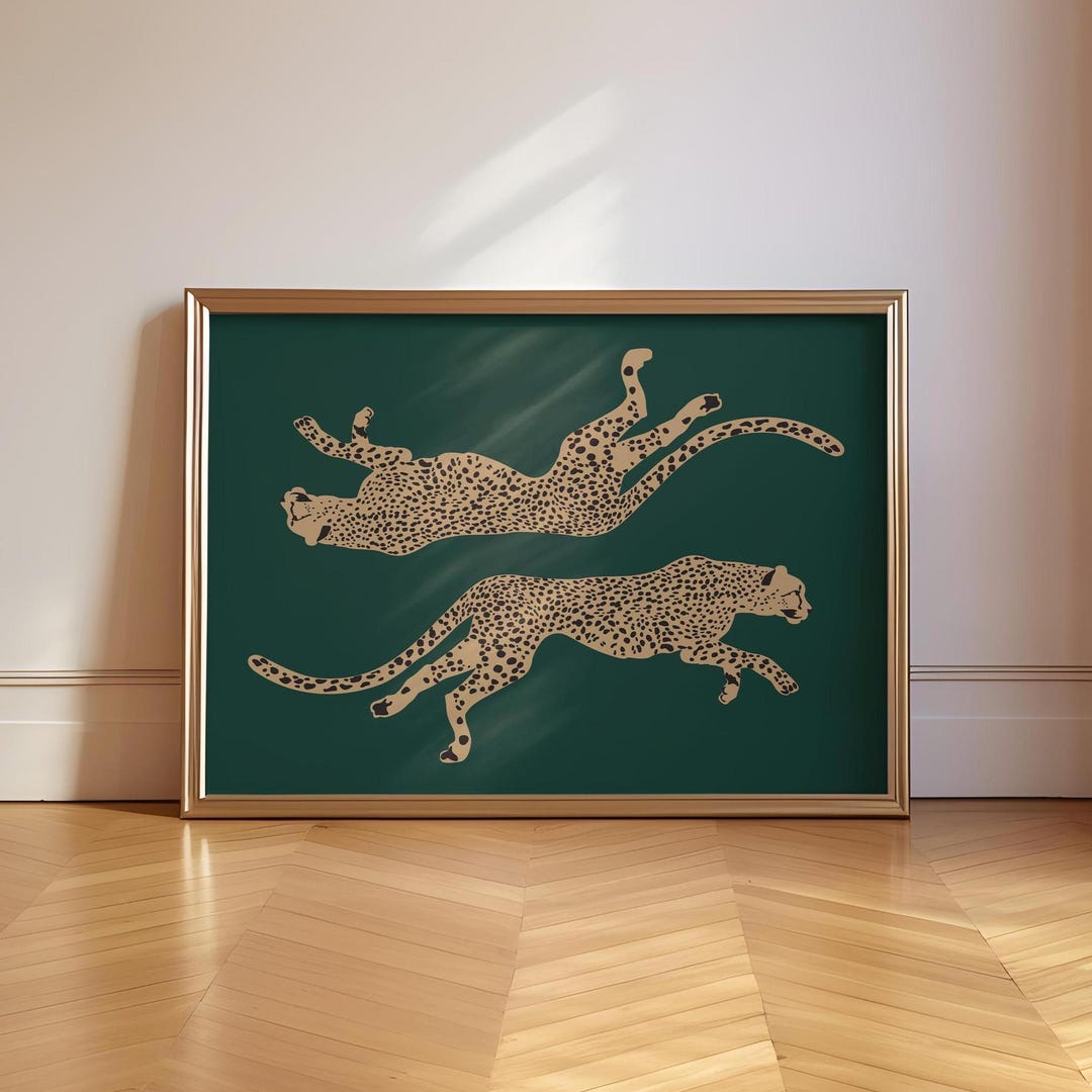 Emerald Cheetah Print, Retro Glam Art (digital Download) - Etsy