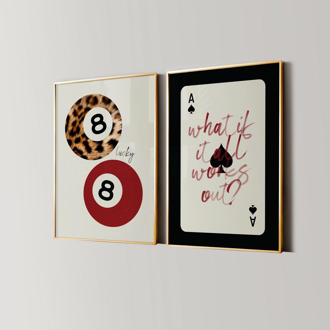 8 Ball Leopard Print Set: Y2K Retro Wall Art (digital Download) - Etsy
