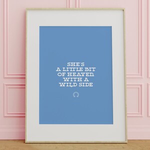 Blue Preppy Cowgirl Quote Poster, Muted Blue College Apartment Wall Art ...