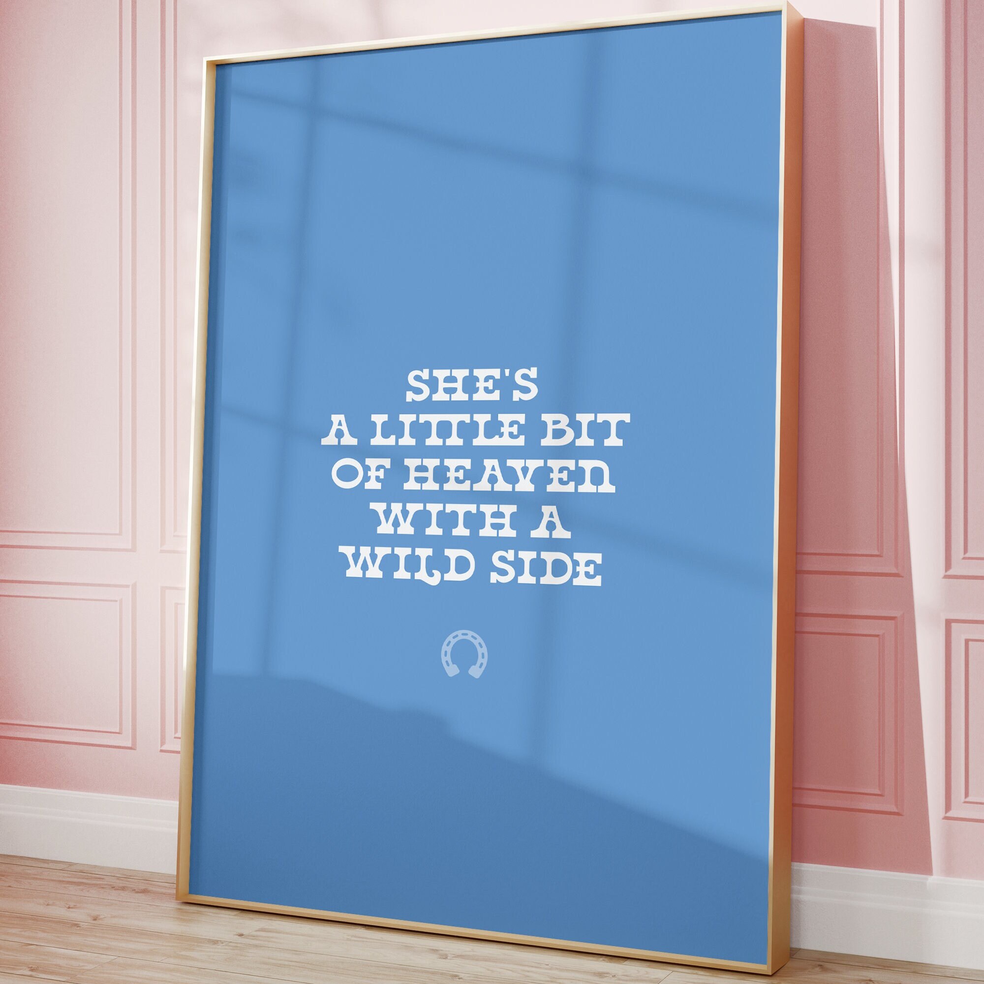 Blue Preppy Cowgirl Quote Poster, Western Dorm Decor (digital JPG) - Etsy