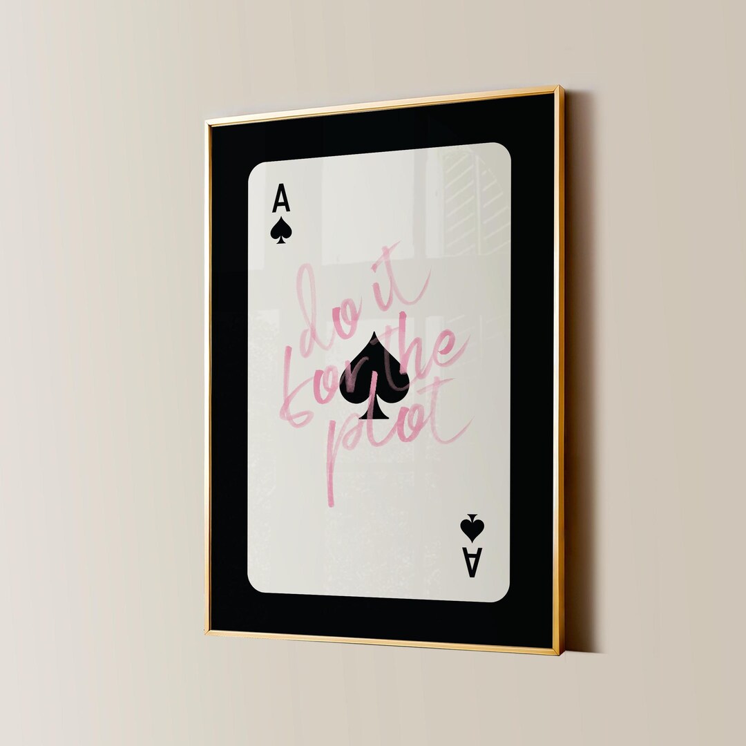Playing Card Print, Ace of Spades Poster, Trendy Wall Art, Retro Poster ...