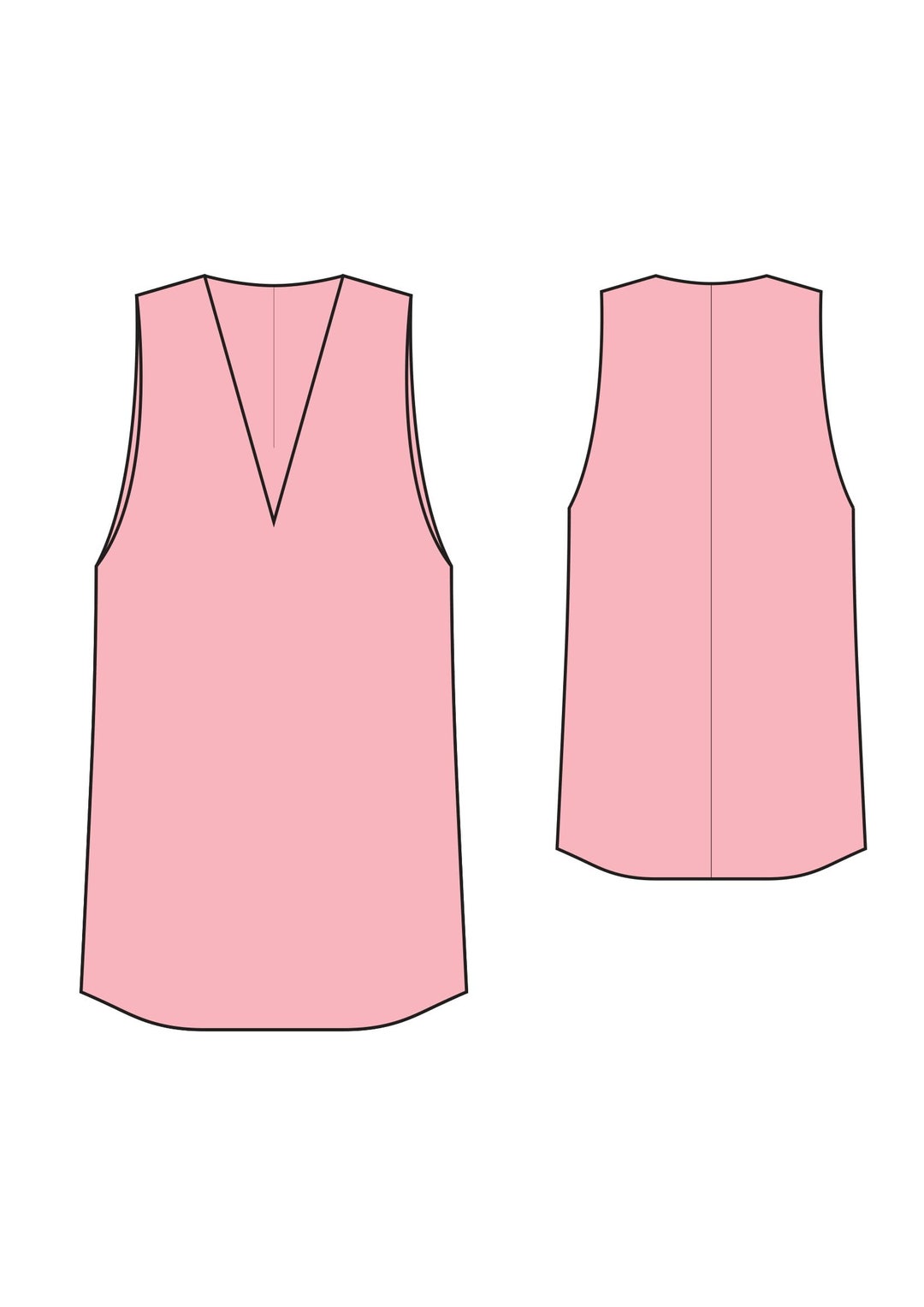 Simple Blouse Sewing Pattern Download PDF Women's Blouse Pattern Sizes ...