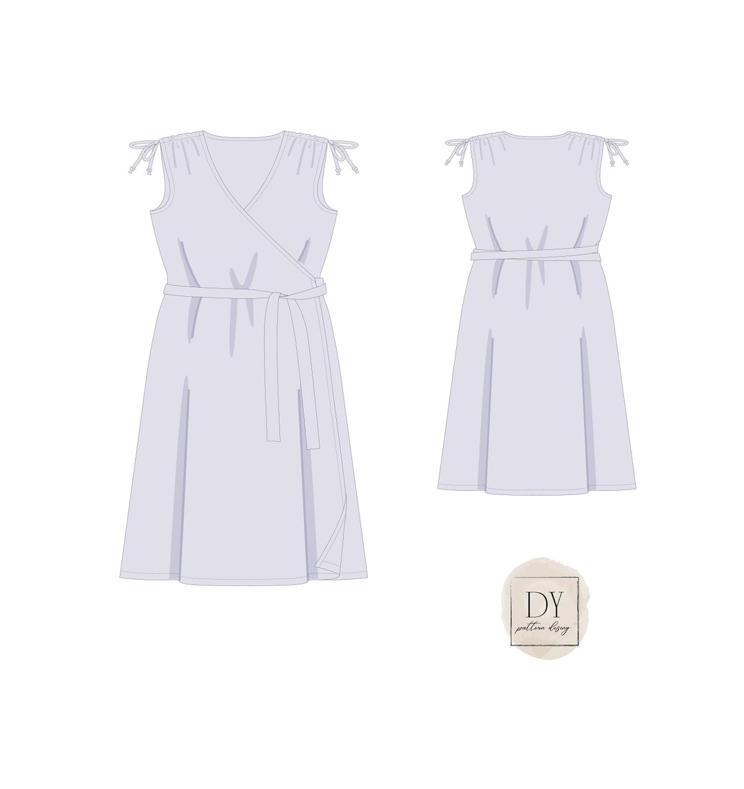 Simple Dress Sewing Pattern Pdf Download Sizes Eu 36 (Instant Download ...